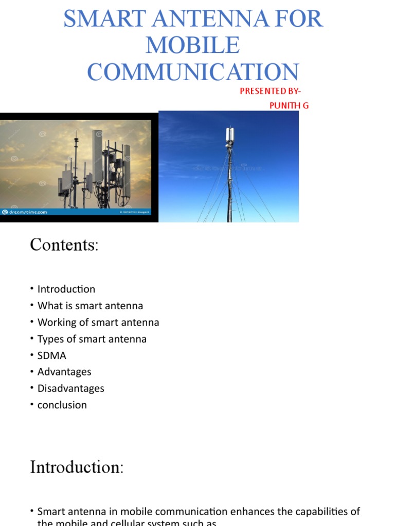 Smart Antenna For Mobile Communication | PDF