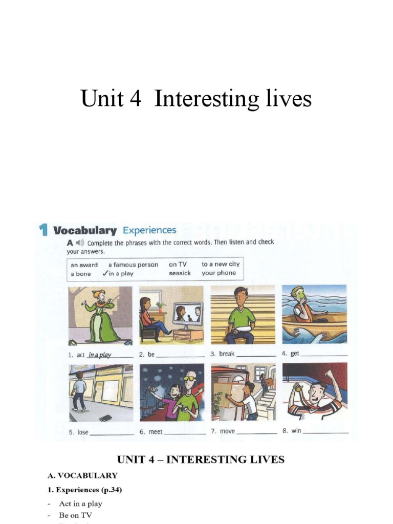 Unit 4 Interesting Lives | PDF | Art