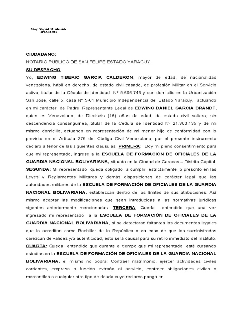 Acta Compromido Edwing | PDF | Venezuela | Oficial (Fuerzas Armadas)