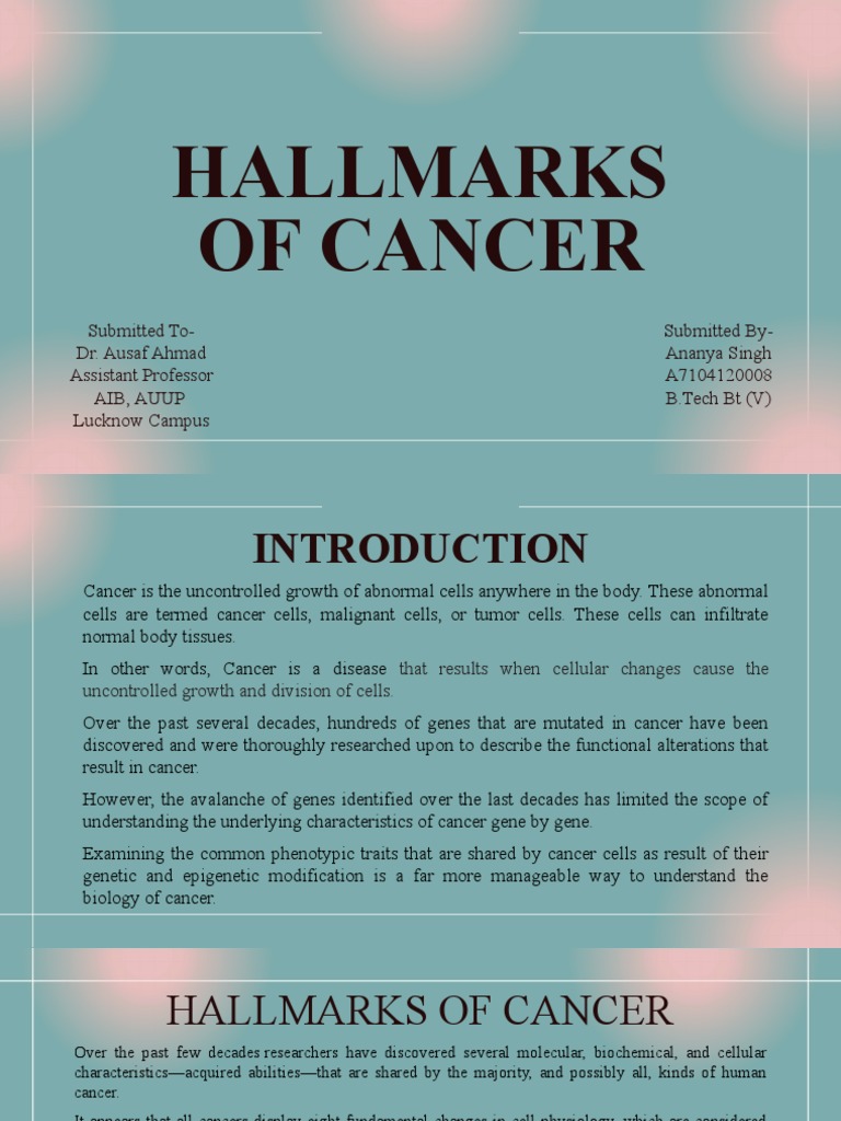 Hallmarks of Cancer | PDF