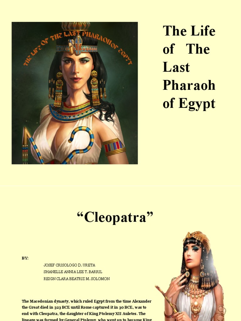 The Life of The Last Pharaoh of Egypt | PDF | Cleopatra | Mark Antony