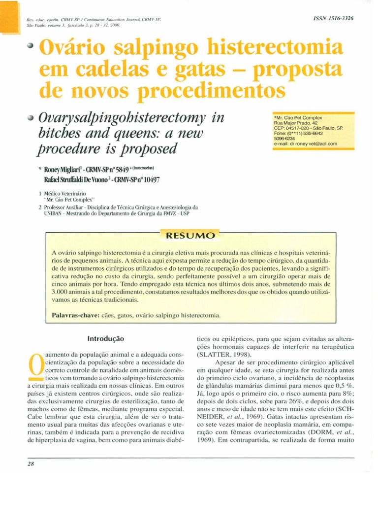 Salpingo Histerectomia PDF | PDF