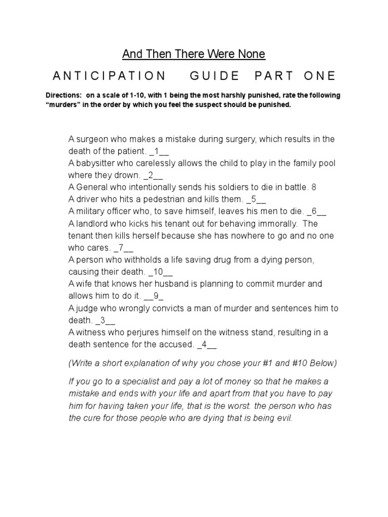 Odwin Gonzalez Pacheco - ATTWN Anticipation Guide Response Doc - 7013996 PDF | PDF | Murder ...