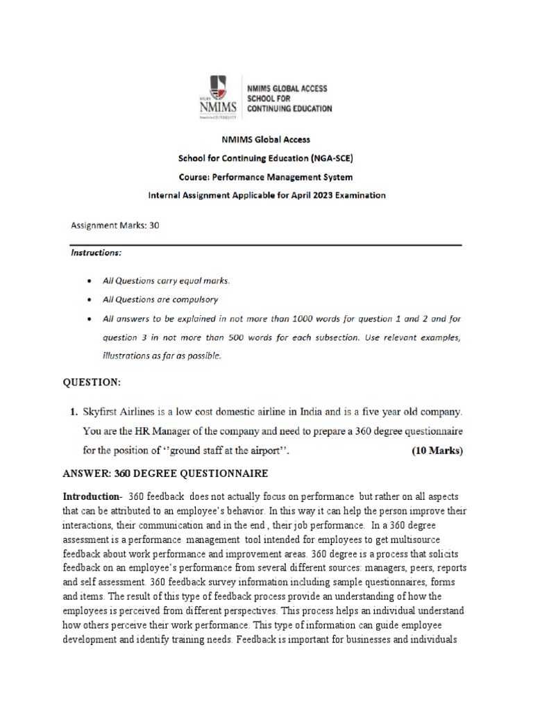 Performance Management8 | PDF | Performance Appraisal | Questionnaire