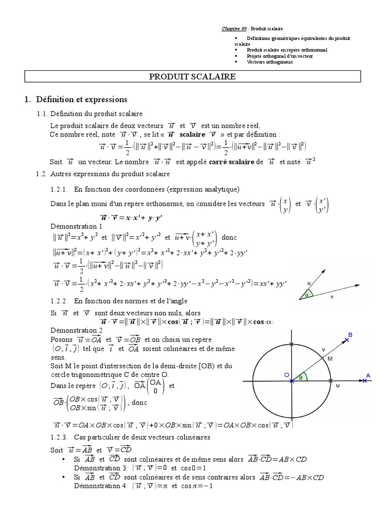 Produit Scalaire et Orthogonalité en MATLAB | PDF | Algèbre | Mathématiques