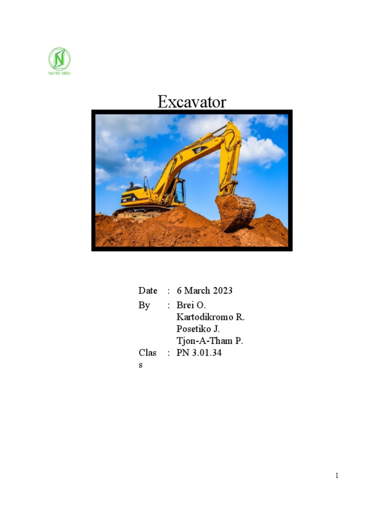 Excavator | PDF | Mechanical Engineering | Manufactured Goods