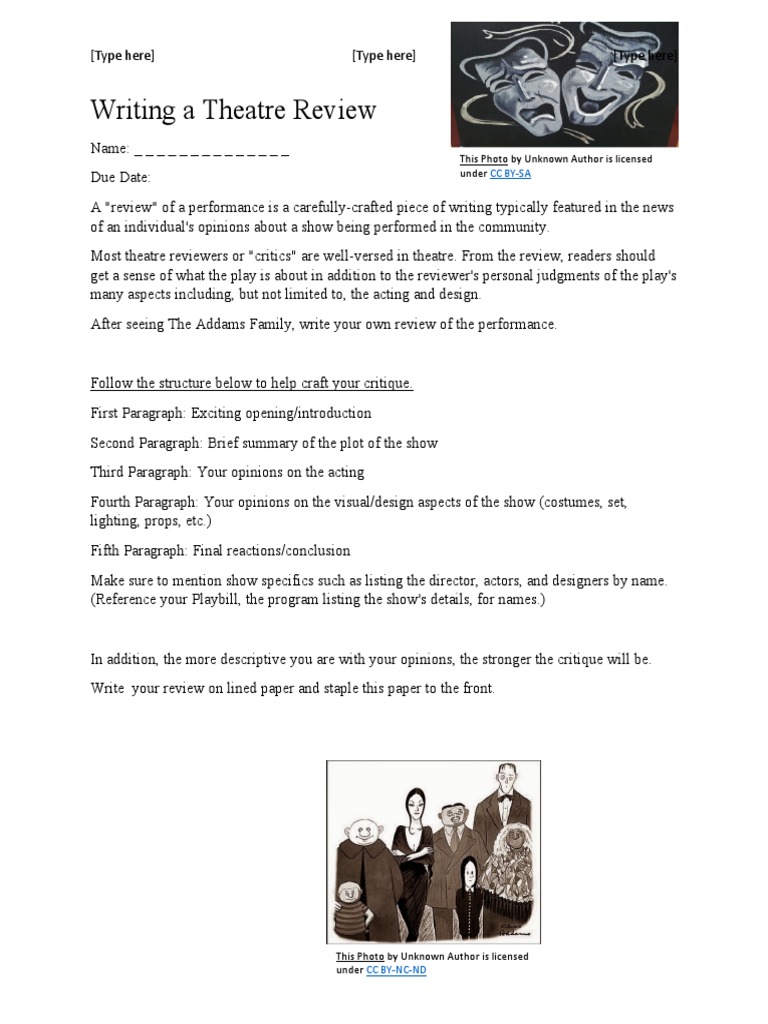 Writing A Theatre Review | PDF | Human Communication | Communication