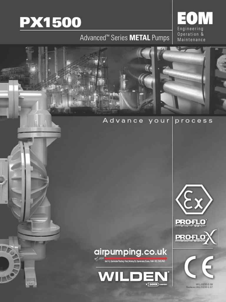 PX1500 Adv MTL Eom 08 PDF | PDF | Pump | Valve