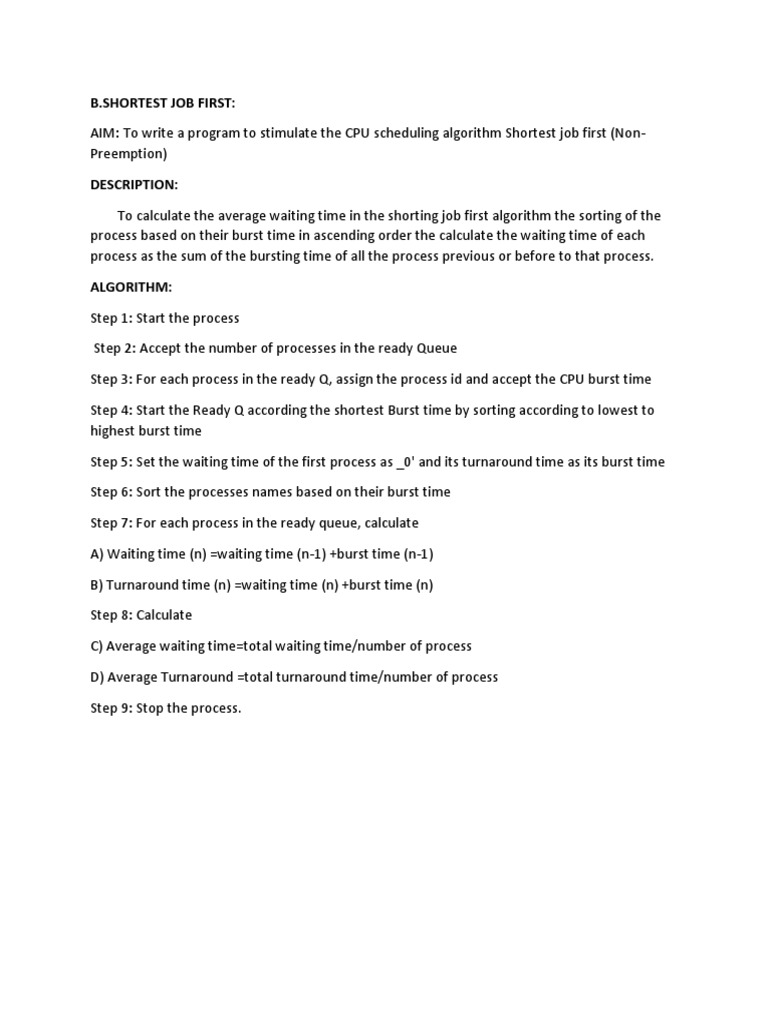 OS Lab 2 SJF PDF | PDF OS Lab 2 SJF PDF | PDF