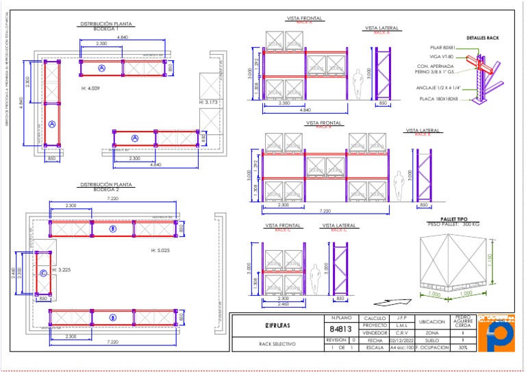 Plano Racks Presupuesto Procesa PDF | PDF