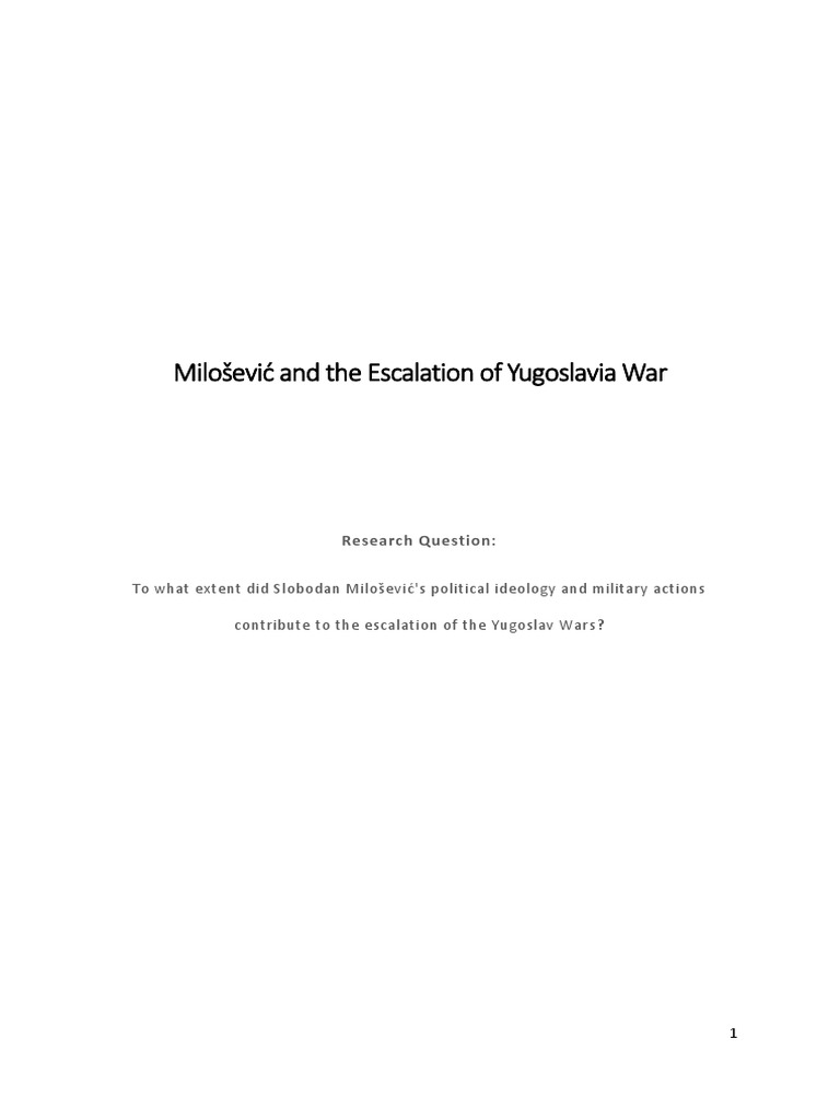 Ee Intro | PDF | Yugoslav Wars | Socialist Federal Republic Of Yugoslavia