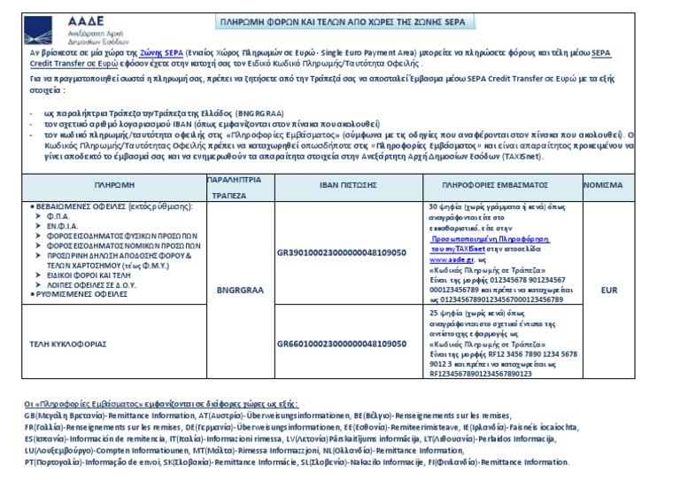 SEPA TAXISnet V 5 GR | PDF