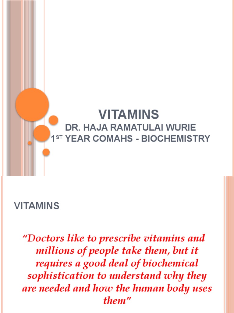 01 Vitamins | PDF | Science & Mathematics