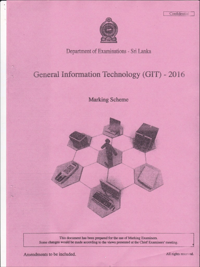 2016 GIT Marking Scheme Guidelines | PDF | Qualifications