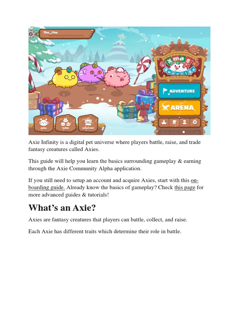 Axie Infinity Is A Digital Pet Universe Where Players Battle | PDF | Gaming