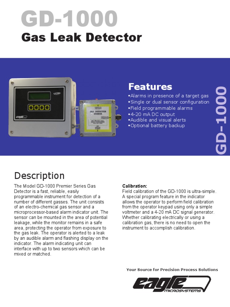 Gas Leak Detector GD-1000 | PDF | Sensor | Information And ...