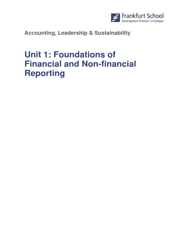 Unit 1 - Foundations of Financial and Non-Financial Acct PDF | PDF ...