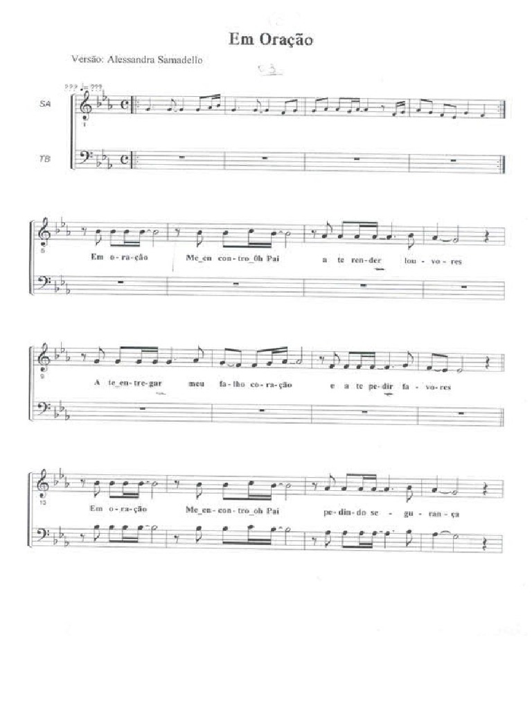 Partitura CD Jovem 1998 em Oracao | PDF