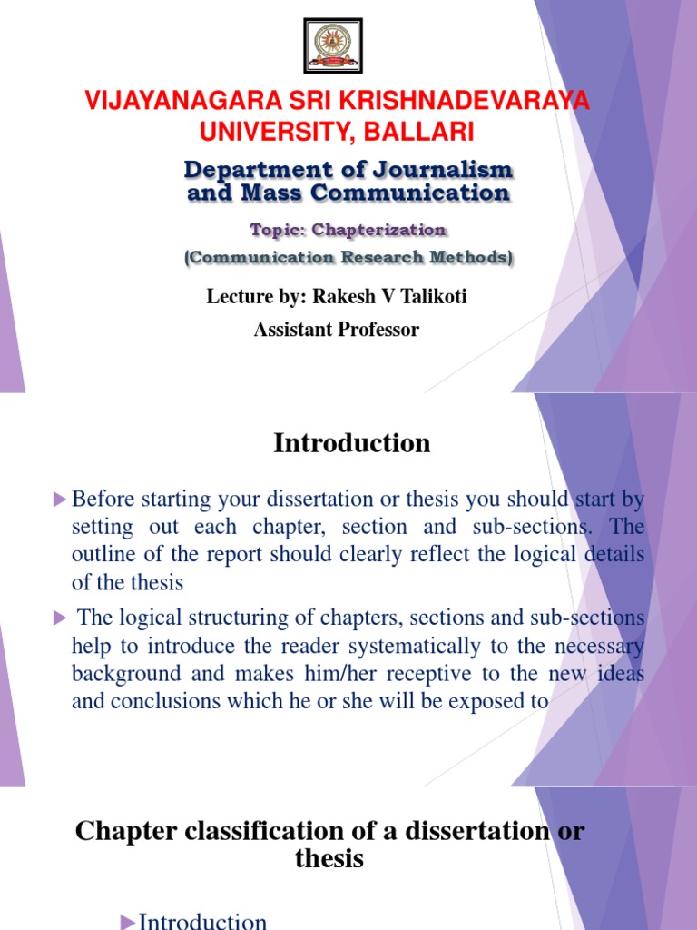 Chapterization | PDF | Methodology | Thesis