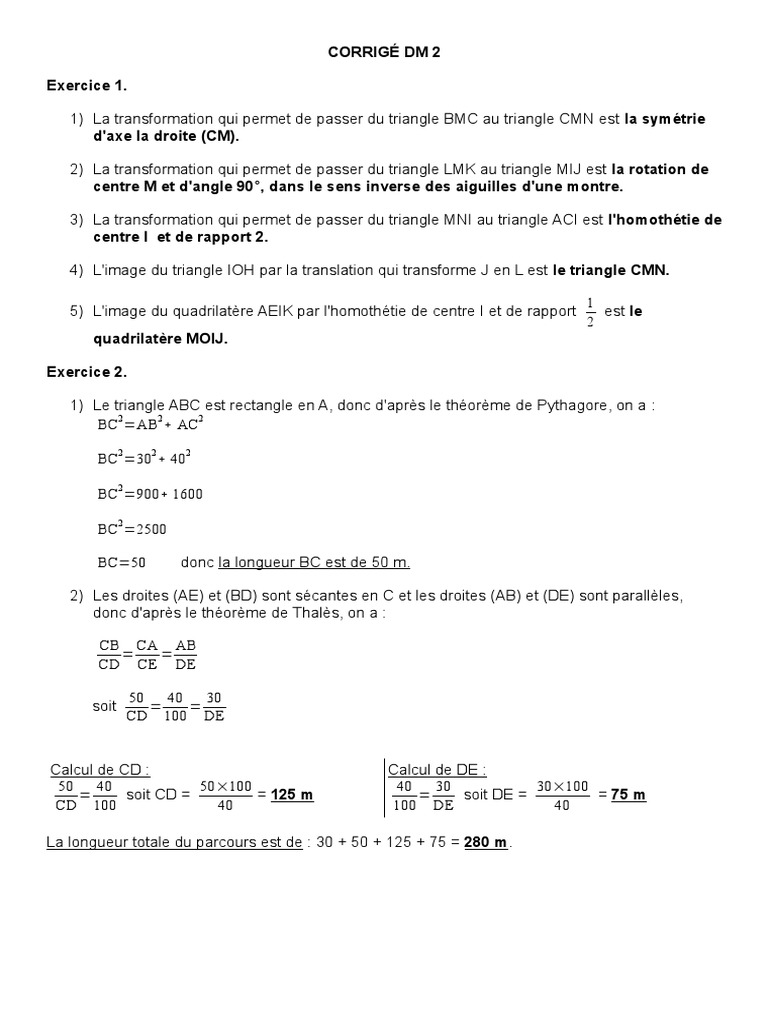 Corrigé Du DM2 | PDF