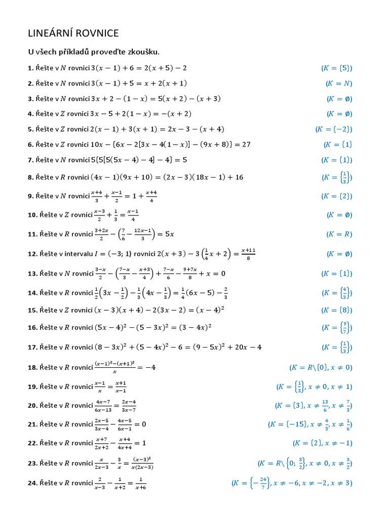 linearni-rovnice | PDF