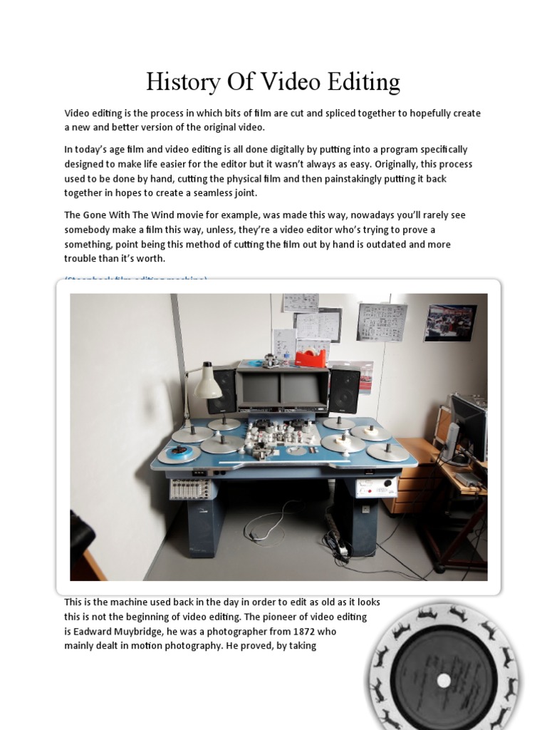 History of Video Editing | PDF | Video | Imaging
