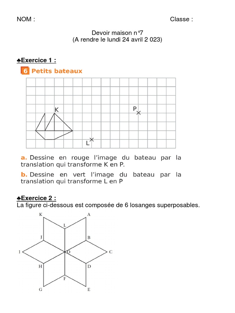 Exercices de Translation et Calculs Astucieux | PDF | Arts du langage ...
