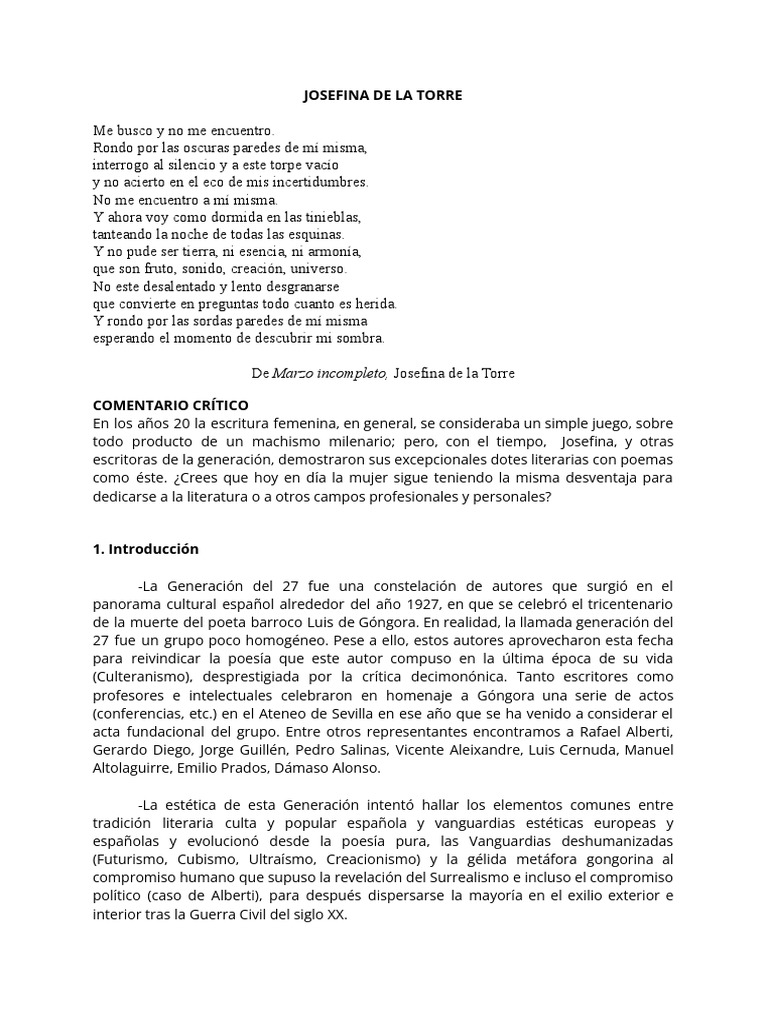 Josefina de La Torre | PDF