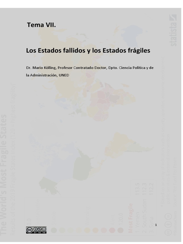Tema VII Los Estados Fallidos y Los Estados Frágiles - PDF | PDF ...