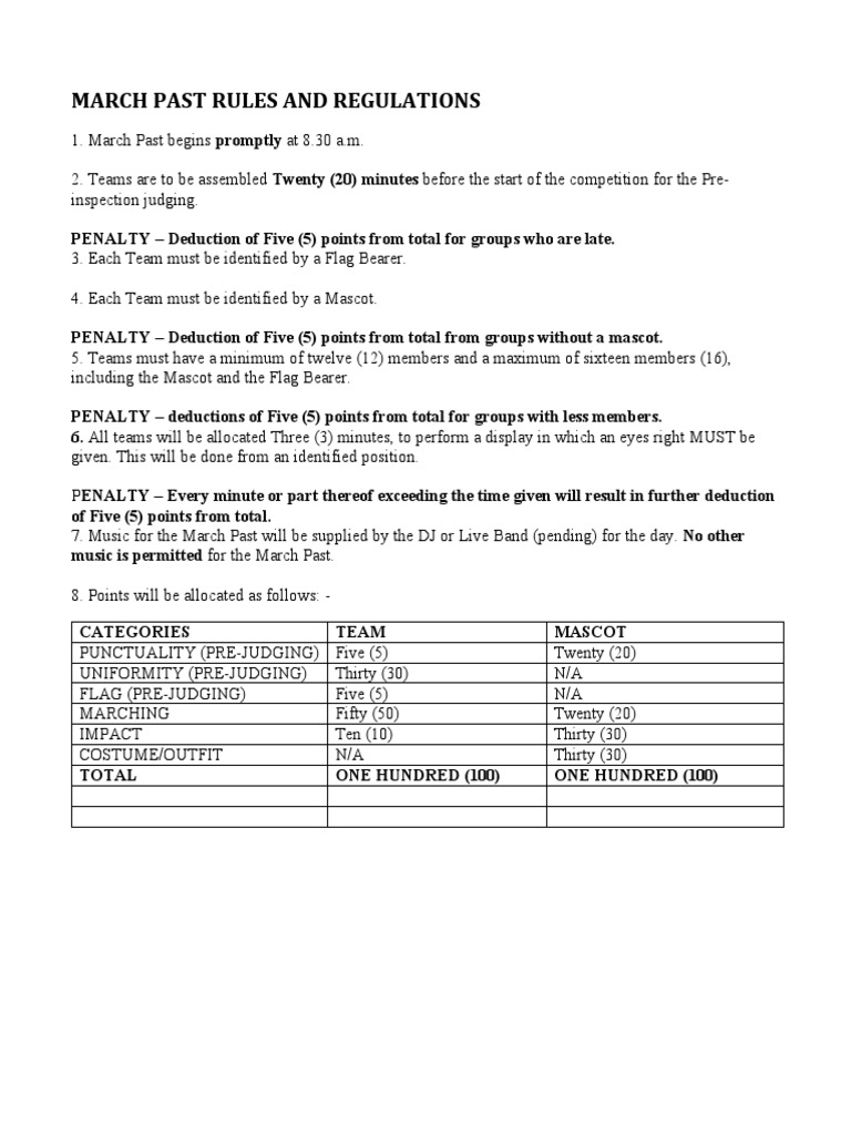 Sports Day Rules & Guidelines | PDF | Sports