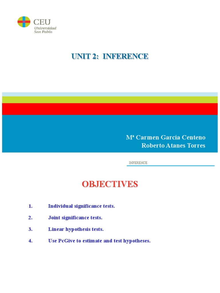 Unit 2 Inference Pdf Statistical Hypothesis Testing Ordinary Least Squares