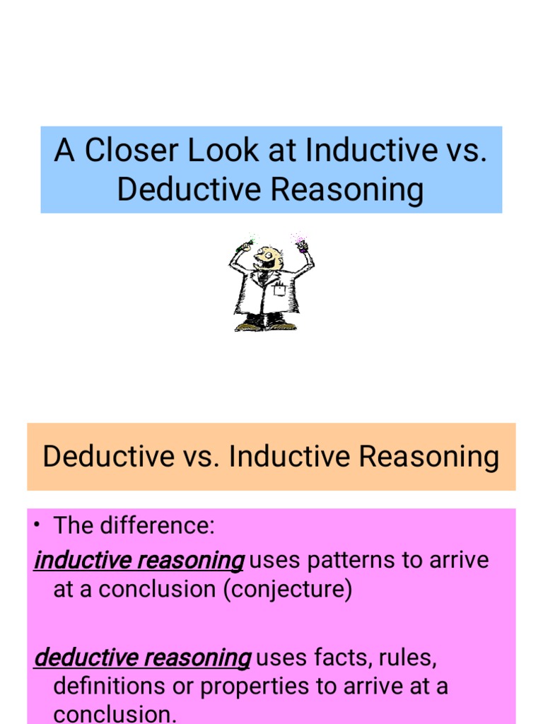 Inductive Vs Deductive | PDF | Reason | Inductive Reasoning