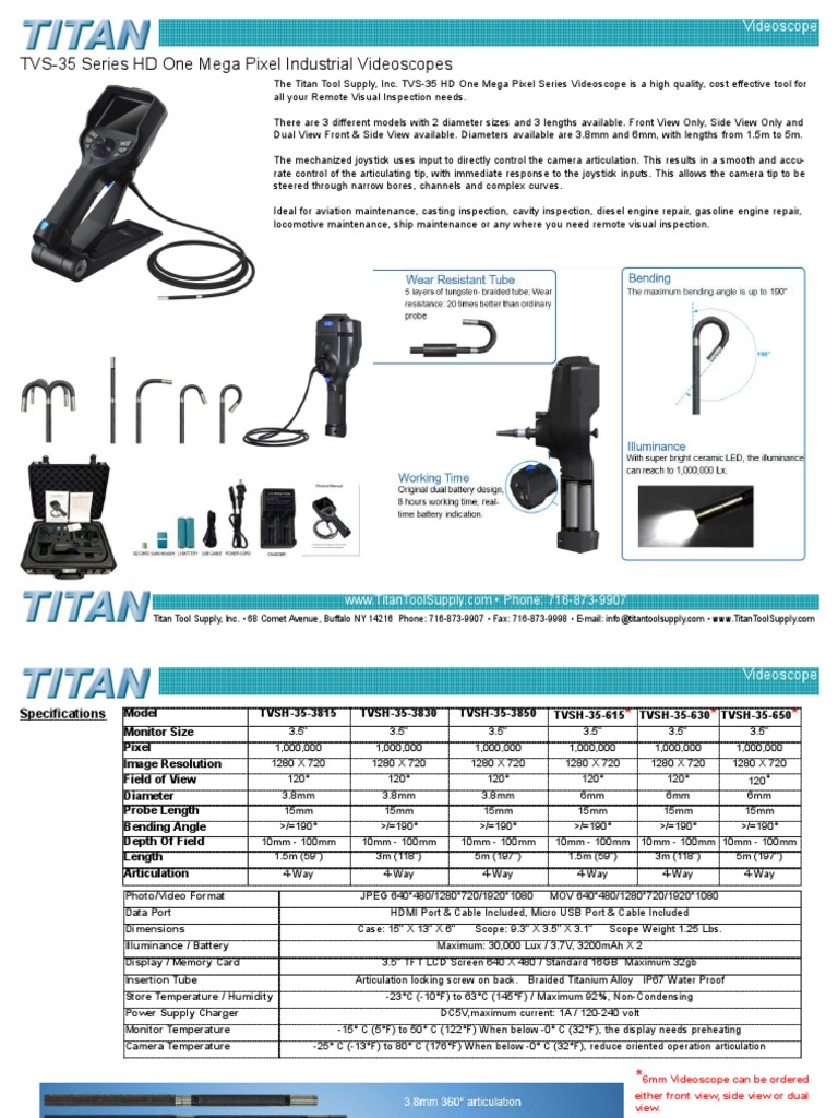 TVS-35 Series HD Videoscope Overview | PDF | Pixel | Computer Engineering