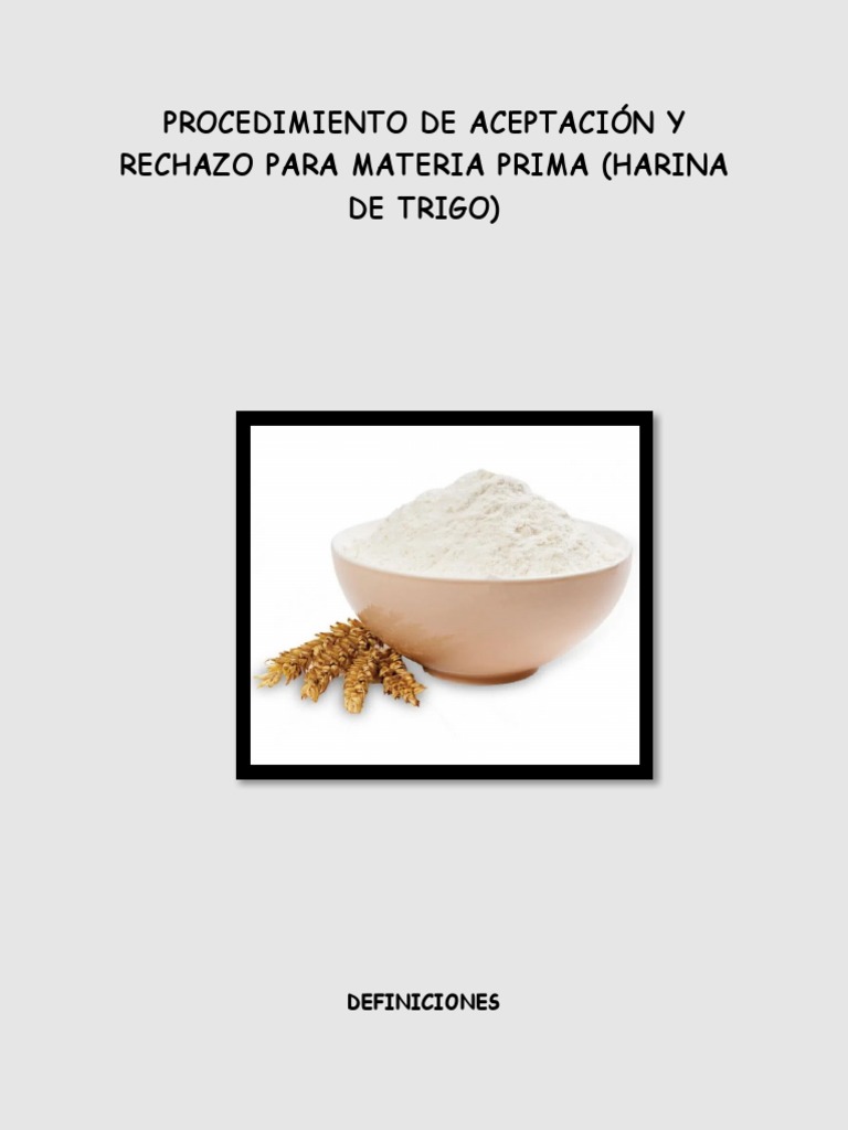 Procedimiento De Aceptación Y Rechazo Para Producto Terminado Pdf