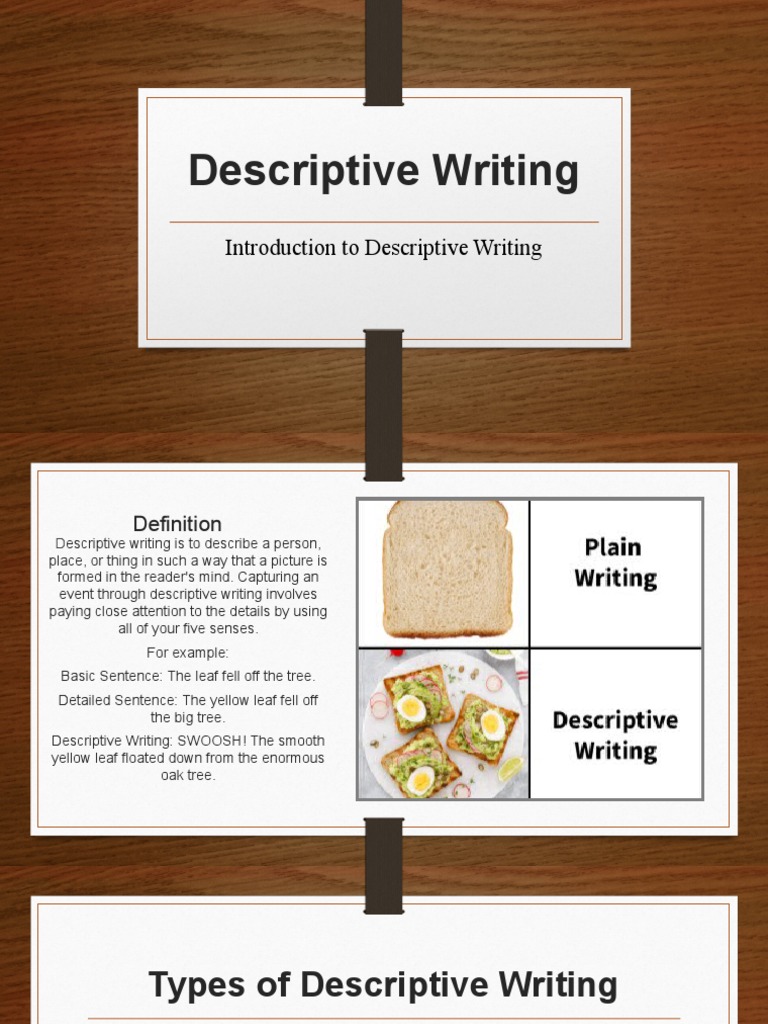 Introduction To Descriptive Writing | PDF | Language Arts & Discipline ...