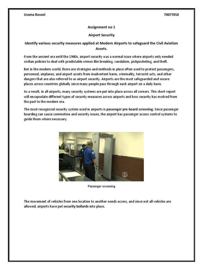 Assignment No 1 Airport Security - 2 | PDF