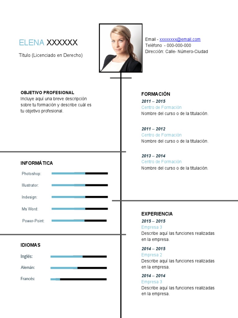 Modelo Hoja de Vida - Estilo Américano | PDF
