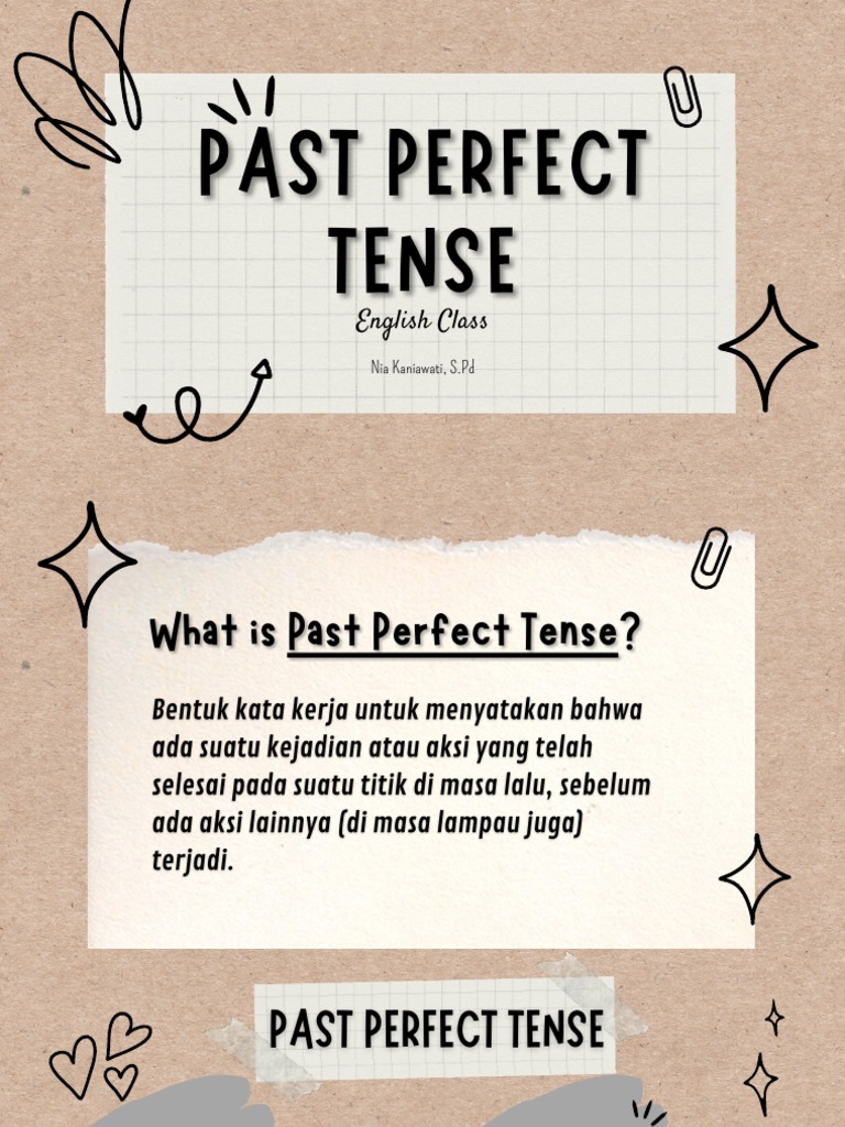Past Perfect Tense Pdf