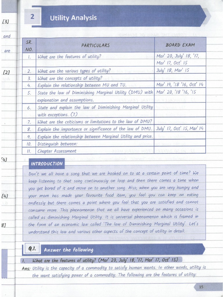 Syjc CH.2 Utility Analysis | PDF