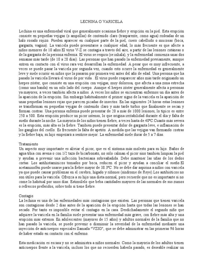 Lechina y Saranpion | PDF | Sarampión | Medicina CLINICA