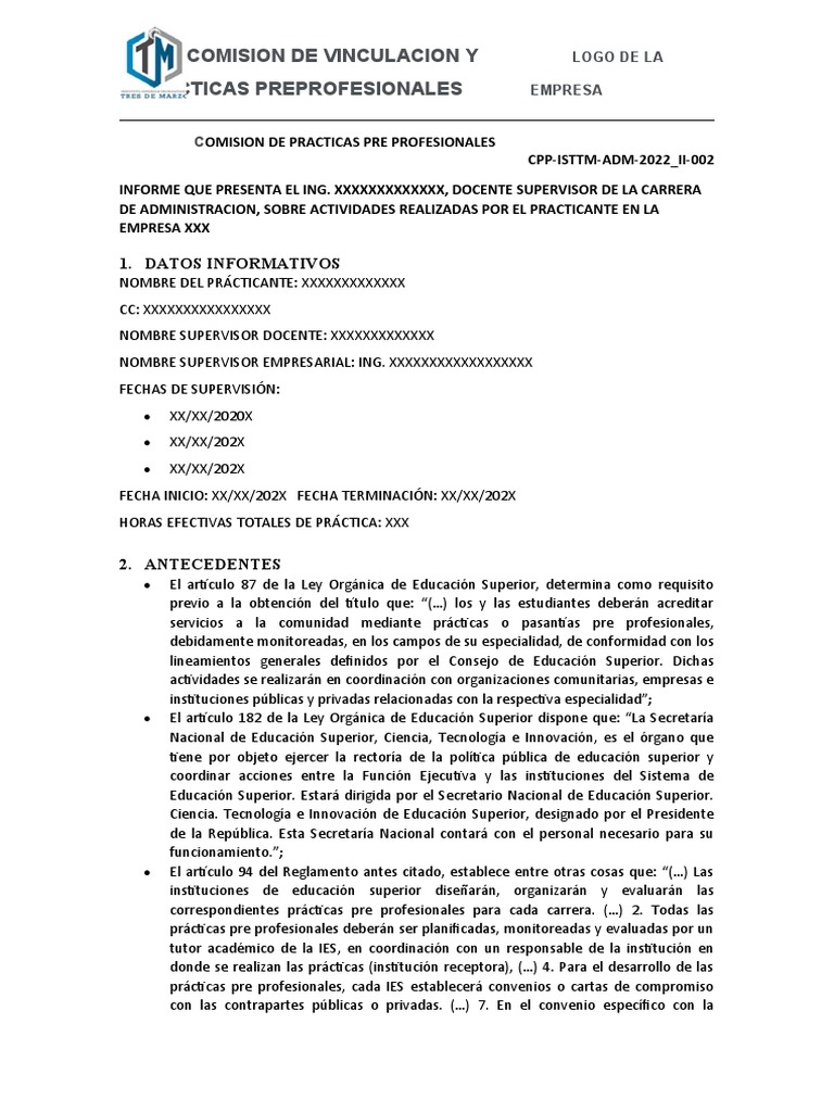 Informe Docente Tutor | PDF | Educación más alta