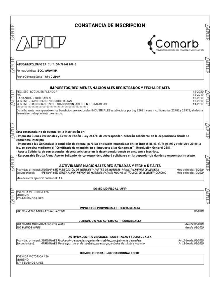 AFIP - Administración Federal de Ingresos Públicos | PDF | Economias ...