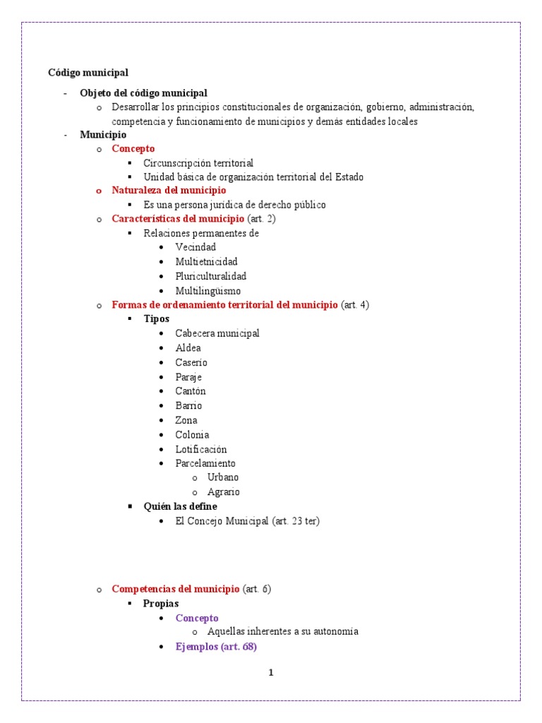 Código Municipal: Estructura y Funciones | PDF