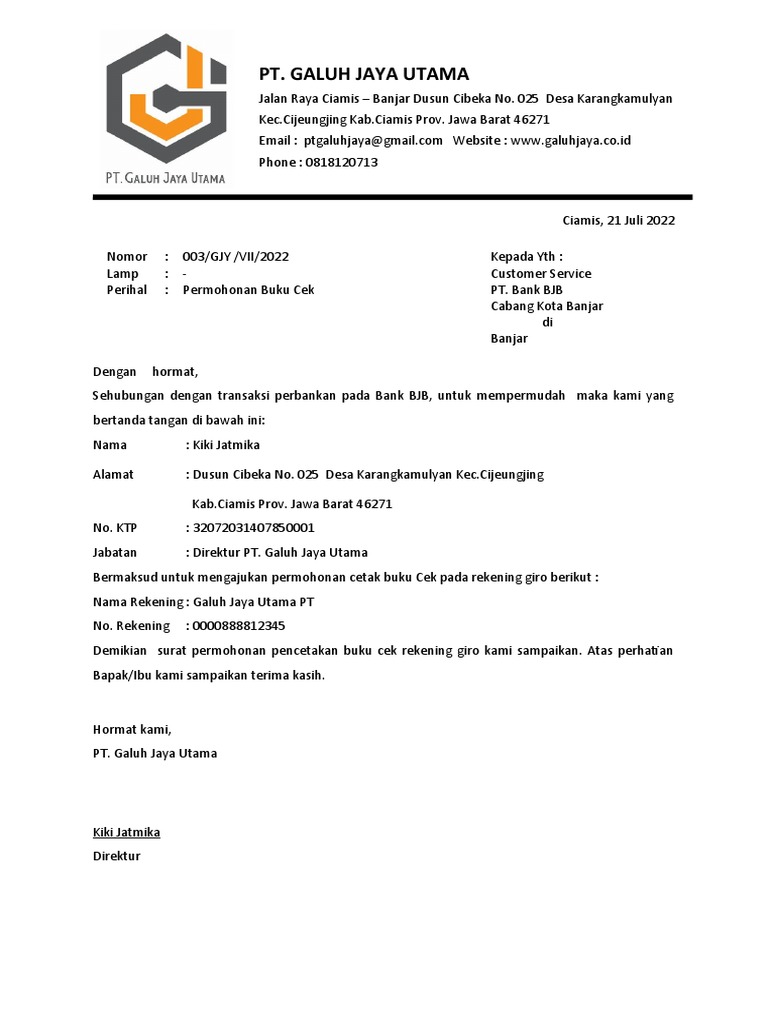 Permohonan Cek | PDF