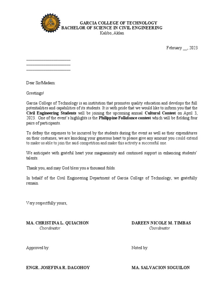 Solicitation Letter | PDF