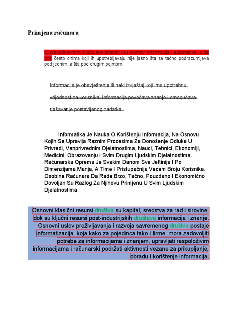 Primjena Računara | PDF