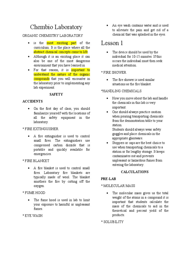 CHEMBIO LAB - Reviewer | PDF | Filtration | Solubility