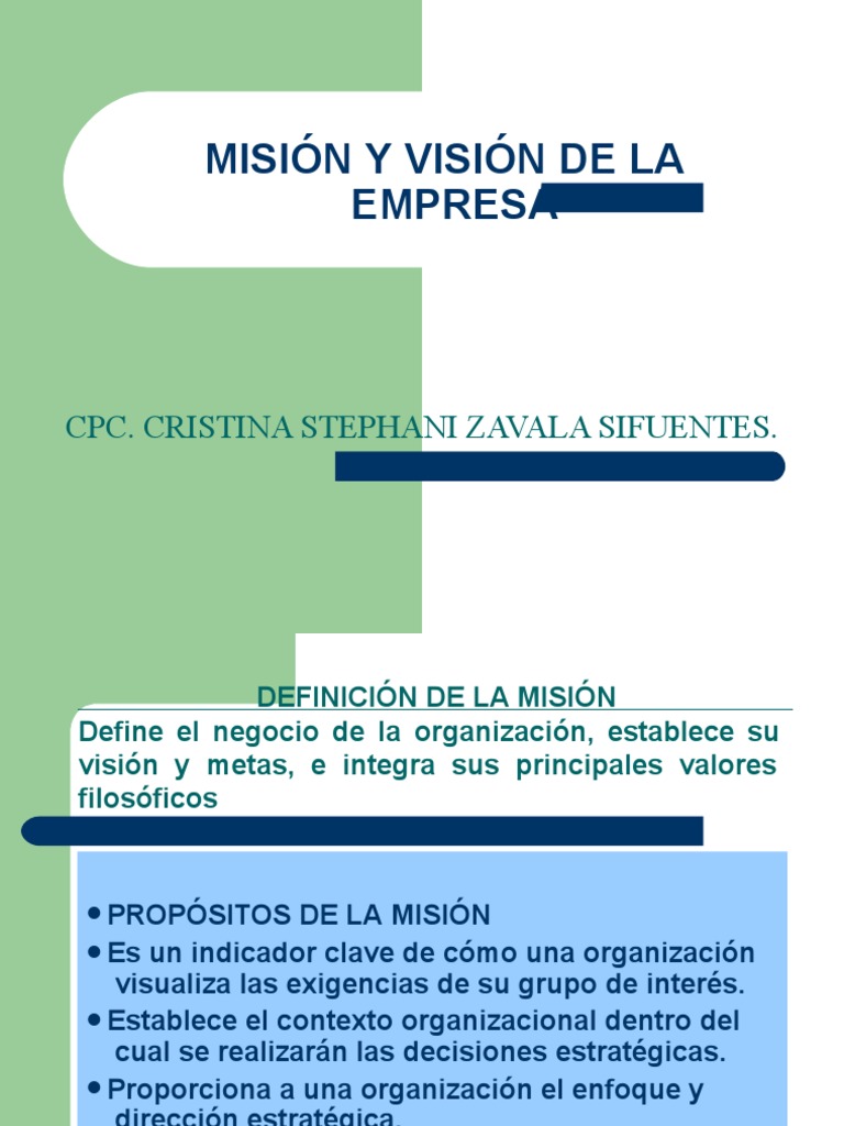 Clase 4-Vision y Mision de La Empresa | PDF | Calidad (comercial) | Cliente