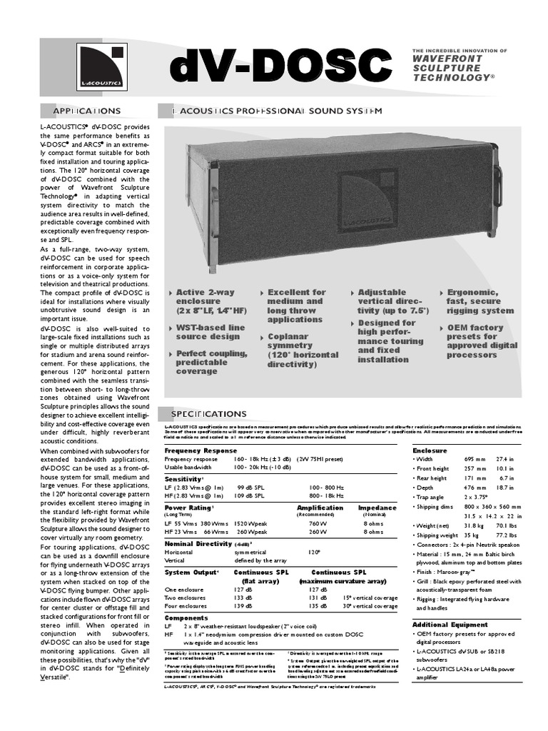 DV Dosc | PDF | Loudspeaker | Electricity