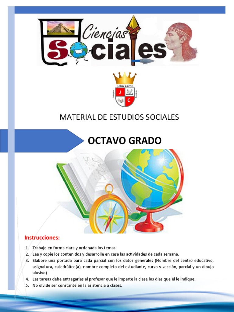 Cuadernillo Estudios Sociales Octavo Grado I Parcial Modificado | PDF
